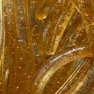 #00318 3 Inch Worm Copper-Glitter - Mutzie's Bait, LLC